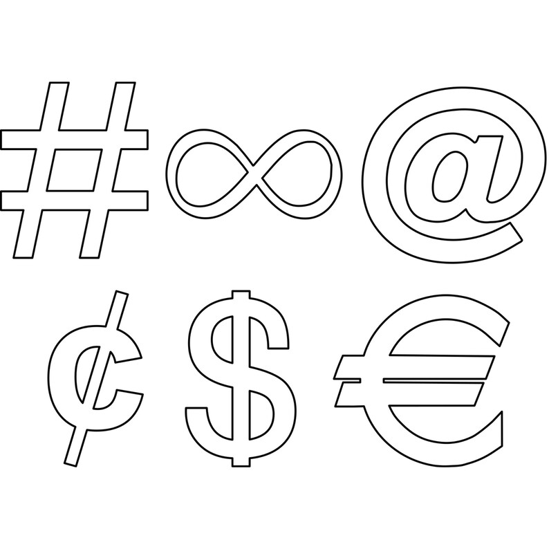 Basic Symbols SVG | Dollar Sign Svg | Laser SVG Files | Omtech Cutting ...