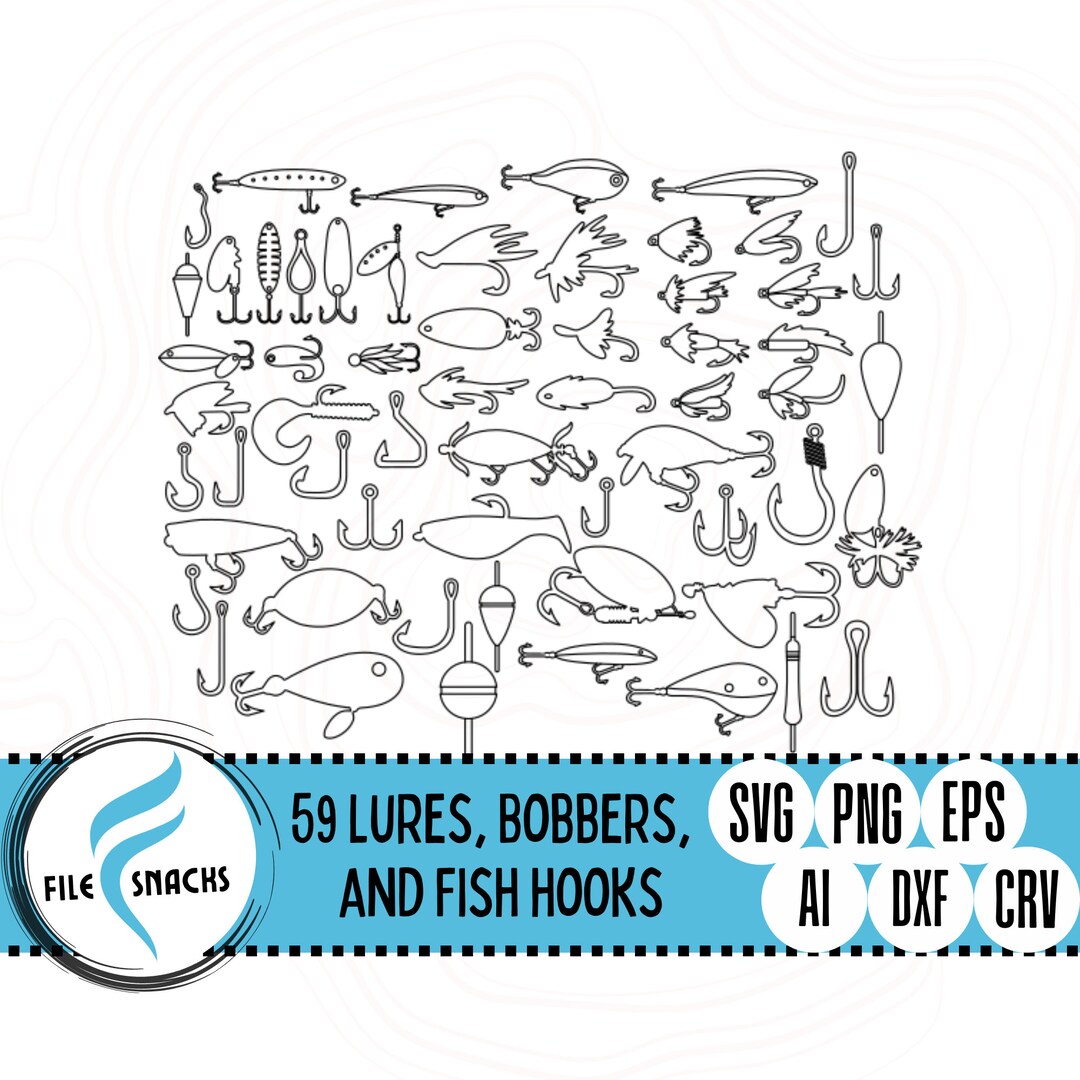 59 Easy Fishing Lures SVG | Fishing Bobber Svg Files | Fish Hook SVG ...