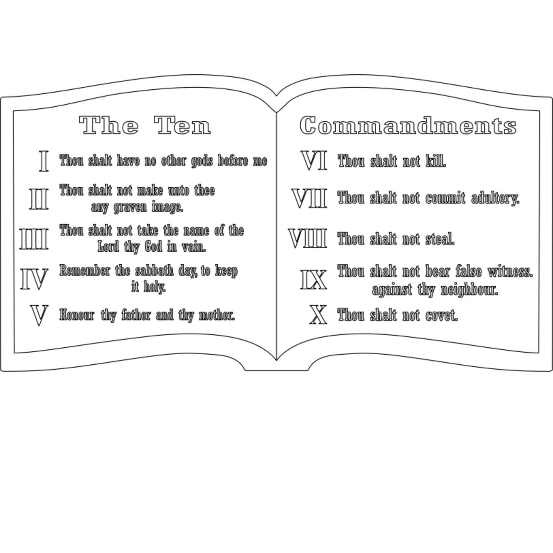 10 Commandments SVG | Religious Bible Svg Files | Laser SVG Files ...