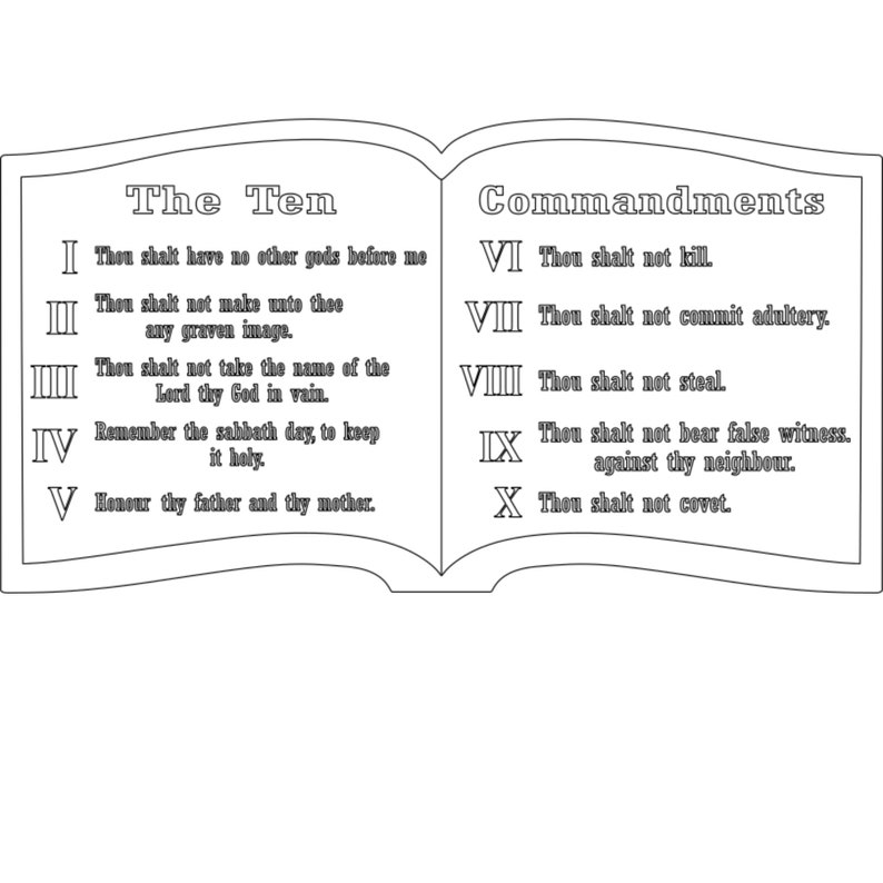 10 Commandments SVG | Religious Bible Svg Files | Laser SVG Files ...