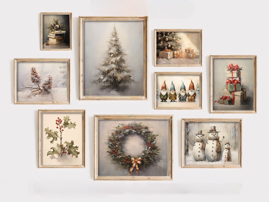 100+ Pieces Christmas Printable Wall Art,holiday Prints,digital ...
