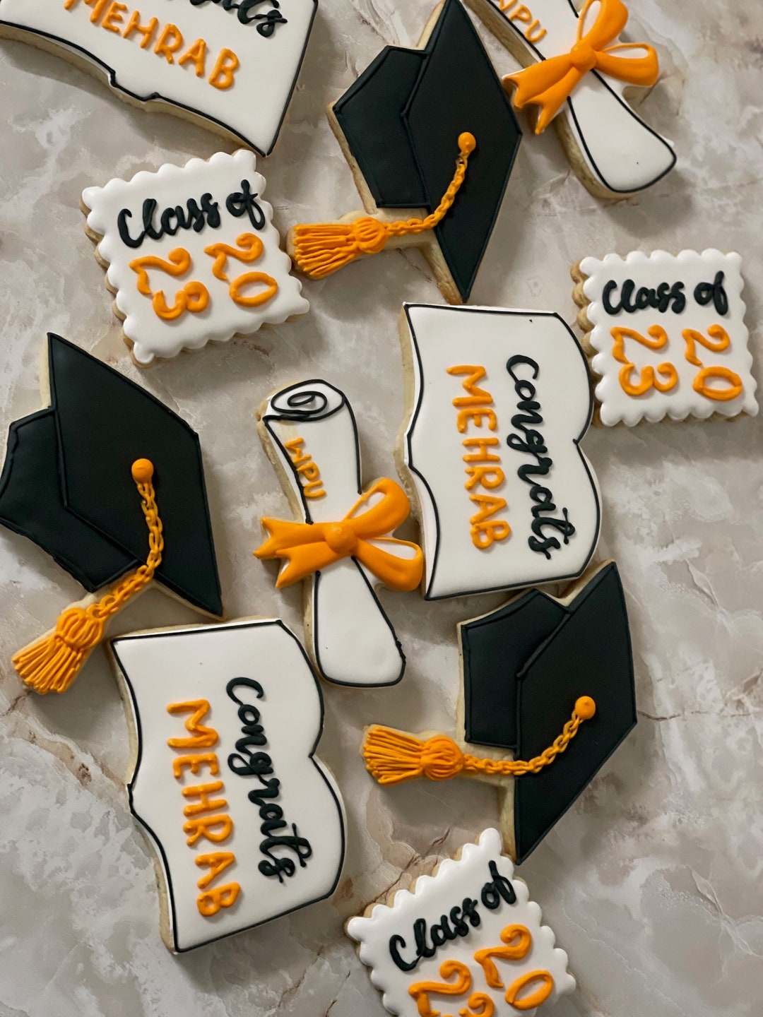 12 Graduation Theme Cookies ( Individual Wrapped ) - Etsy