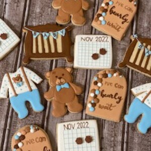 12 Baby Shower Cookies ( Individual Wrapped ) - Etsy