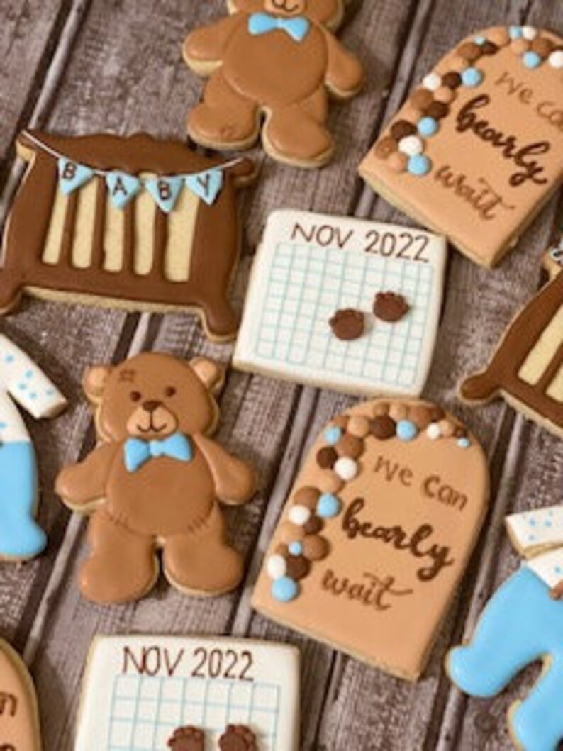 12 Baby Shower Cookies ( Individual Wrapped ) - Etsy