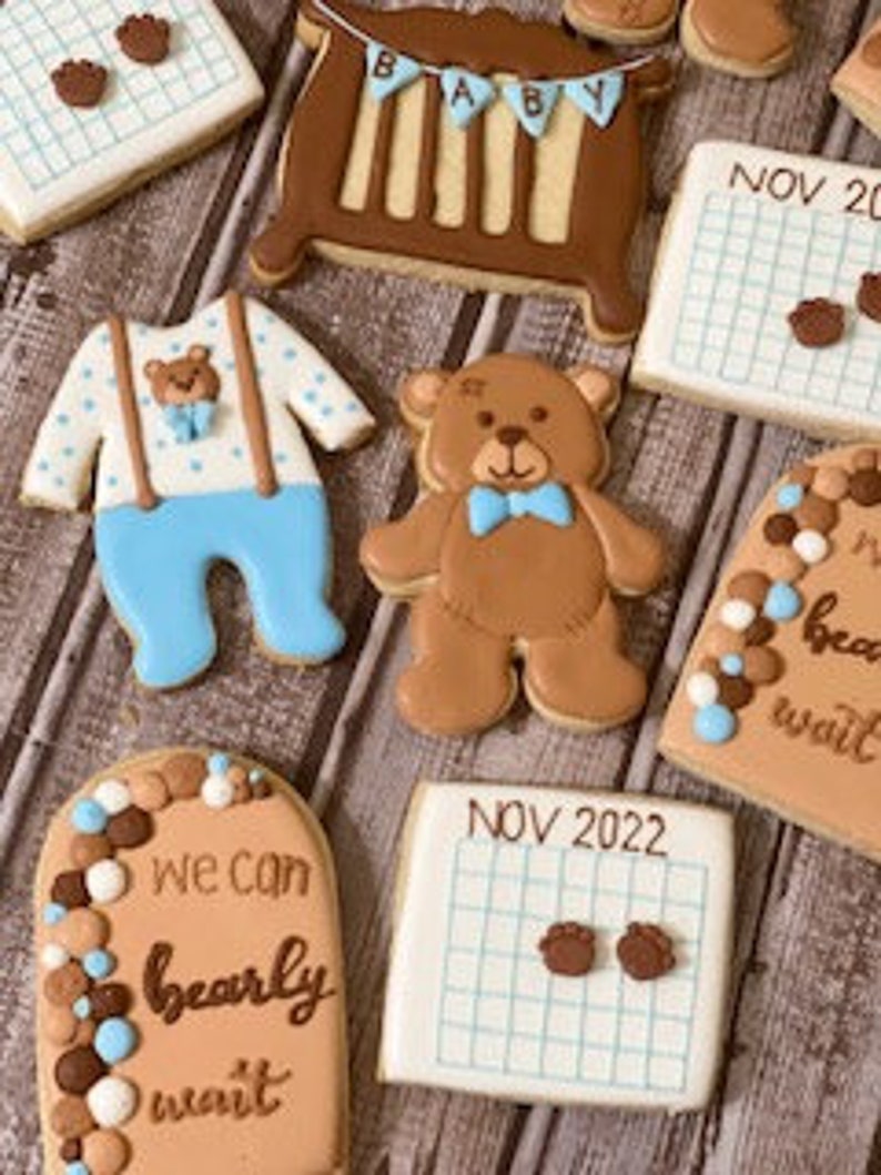 12 Baby Shower Cookies ( Individual Wrapped ) - Etsy