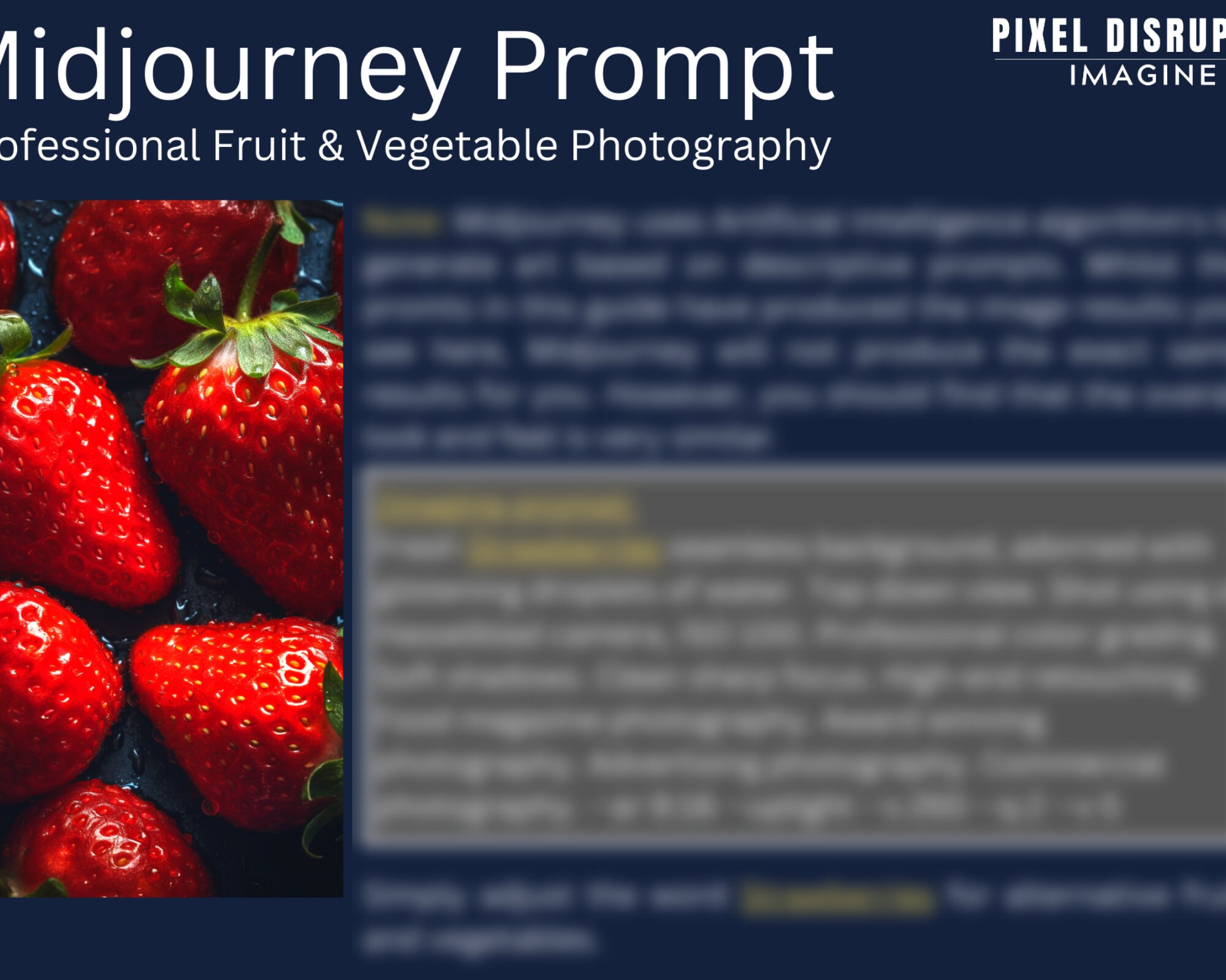 Midjourney Prompt for Professional Fruit and Vegetable - Etsy