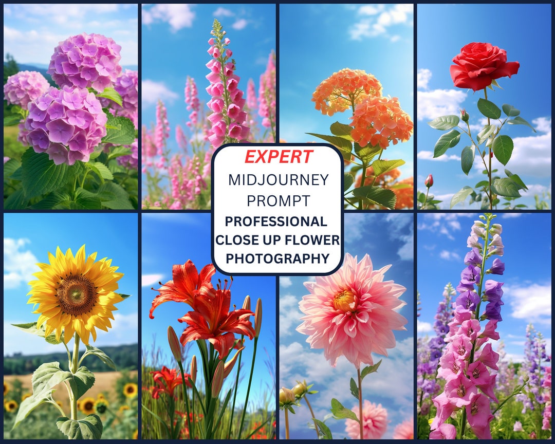 Midjourney Prompt for Professional Flower Photography Floral Digital ...