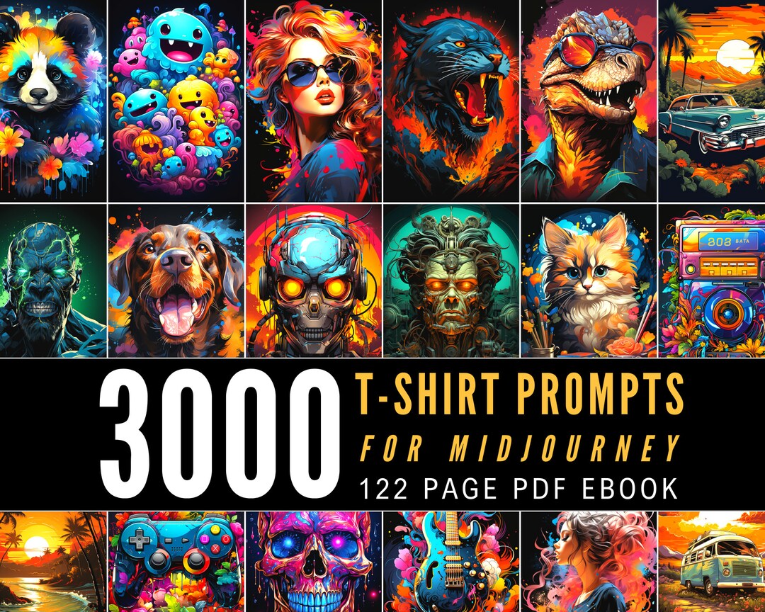 3000 T-shirt Designs Midjourney Prompts AI Art Midjourney Prompt ...