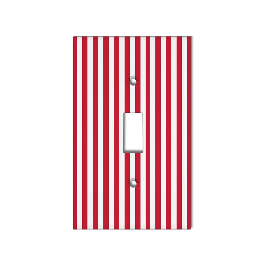 Red Strips Switch Plate, Light Switch Cover, Switch Plate Cover, Toggle ...
