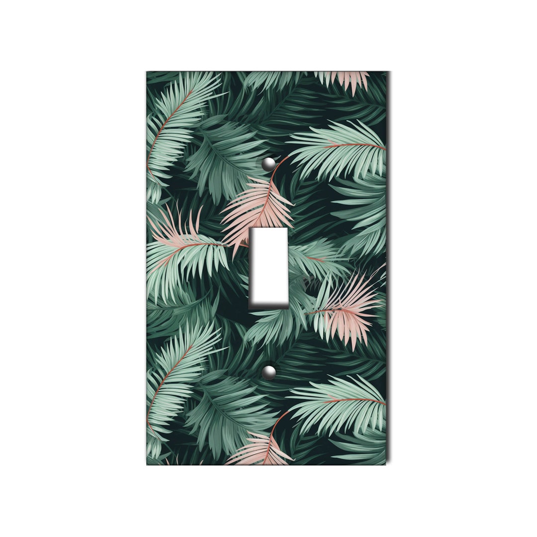 Tropical Light Switch Plate, Palm Switch Cover Plate, Palm Tree Cover ...