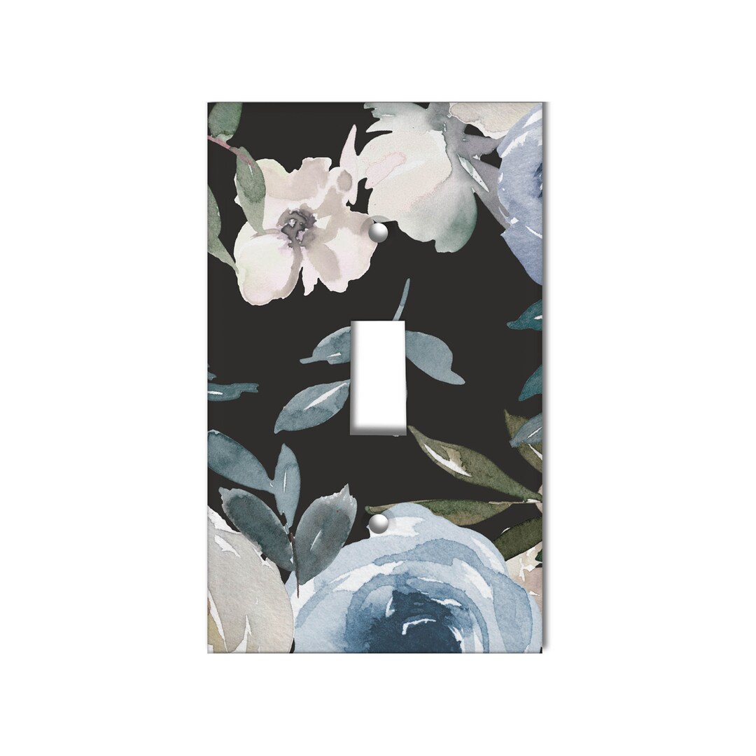 Floral Light Switch Plate, Light Switch Cover Plate, Switch Plate Cover ...