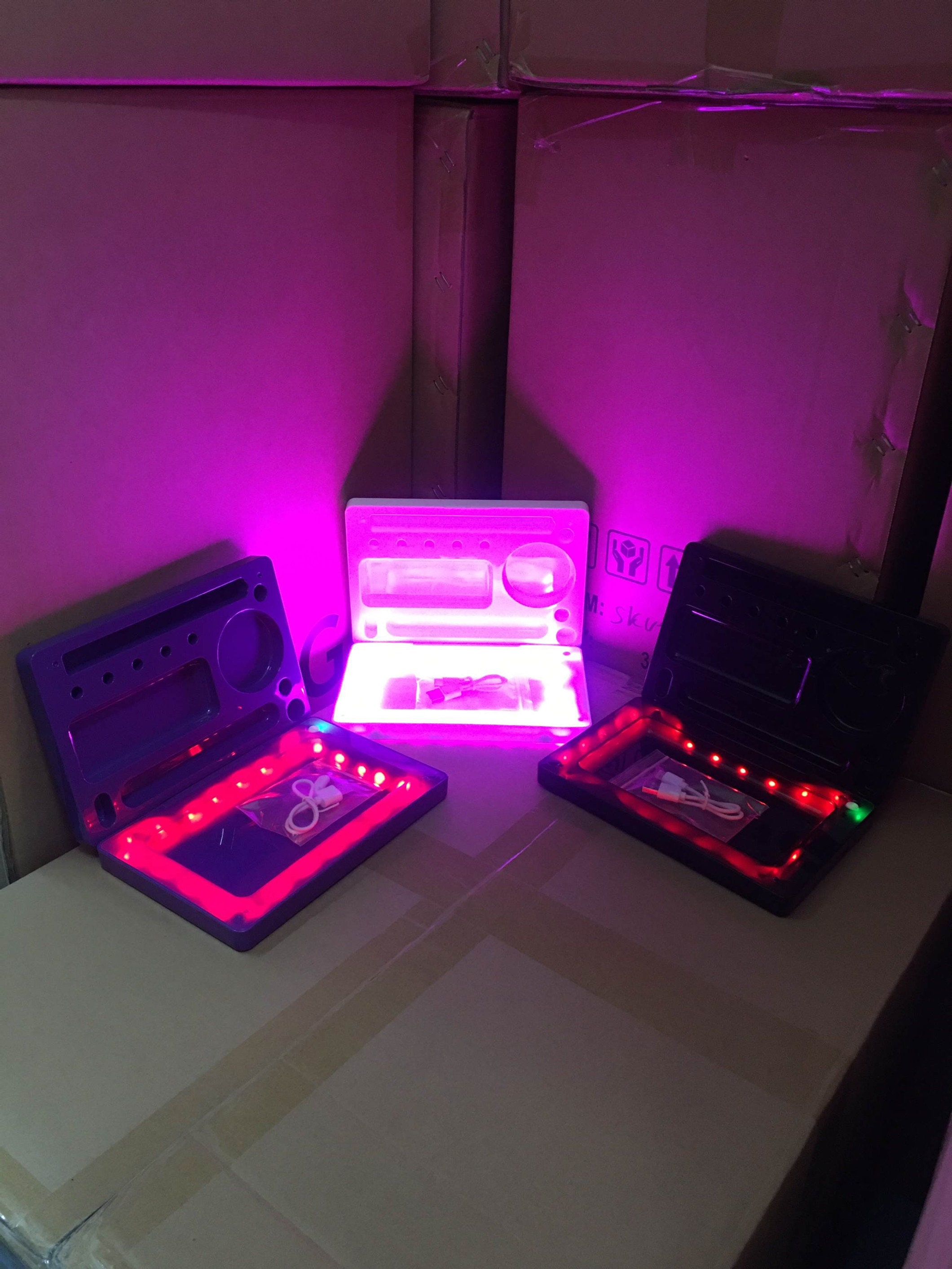 Baddie Rolling Tray With LED Lights and Compartments - Etsy