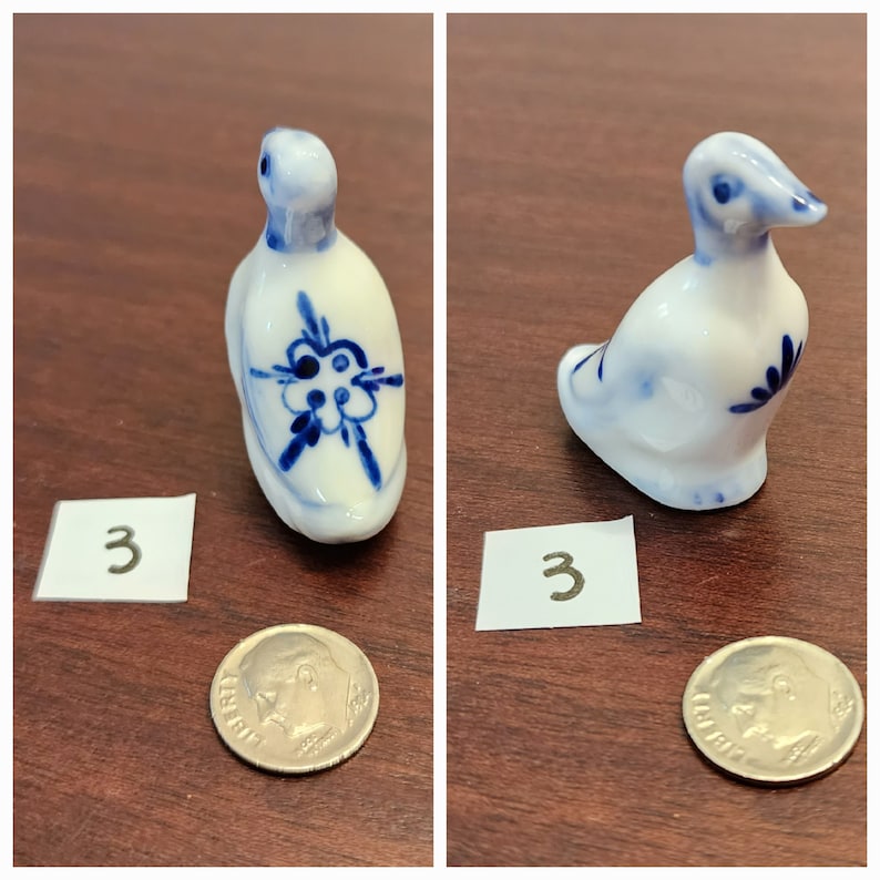 Delftware Tiny Porcelain Delft Figures Dutch Holland Dollhouse ...