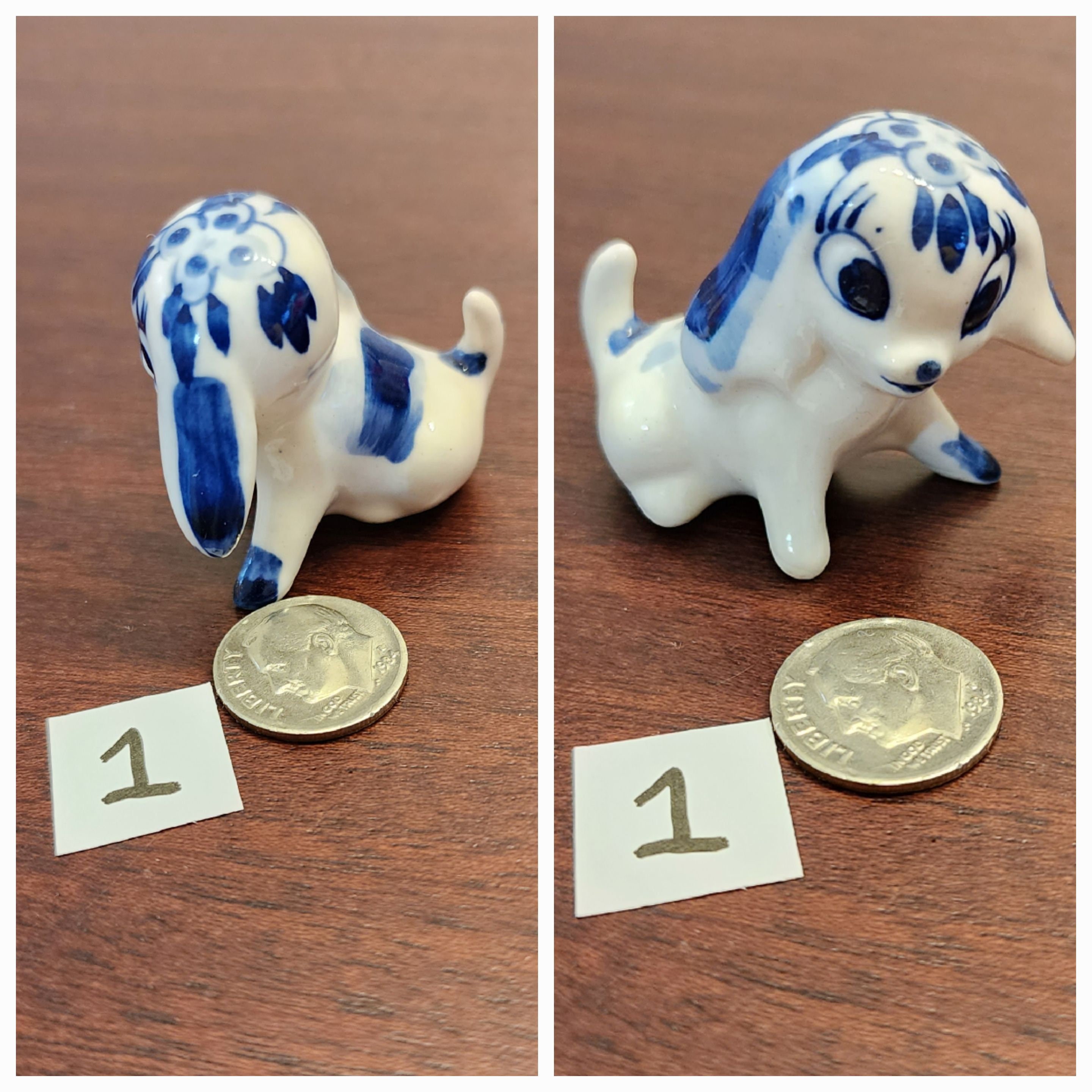Delftware Tiny Porcelain Delft Figures Dutch Holland Dollhouse ...