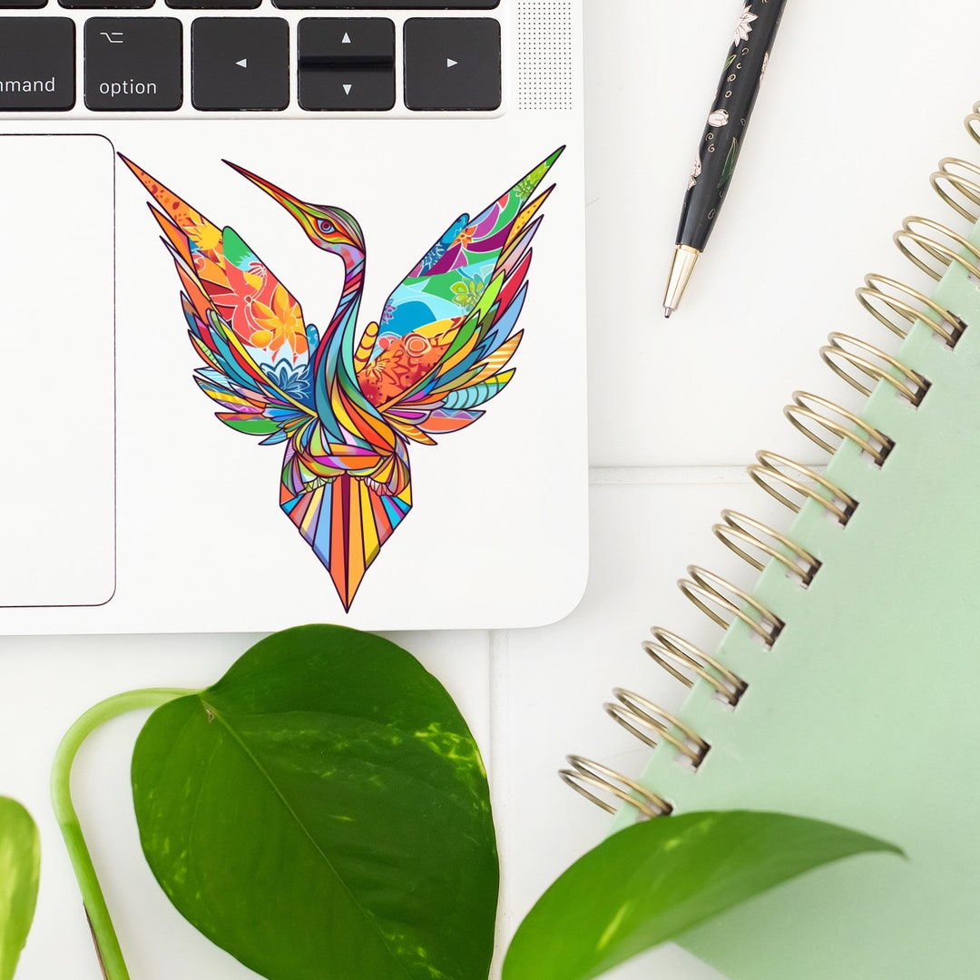 Paper Crane Sticker, Sticker Art, Water Bottle Sticker, Kindle Sticker ...