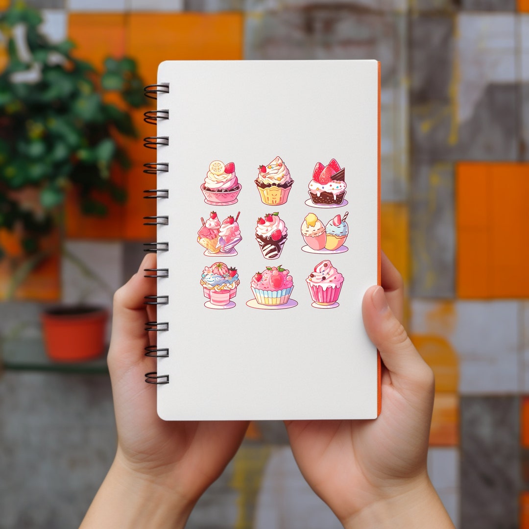 Pastry Sticker, Kawaii Food Stickers, Snack Sticker, Sticker for Water ...