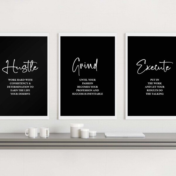 Hustle Poster - Etsy