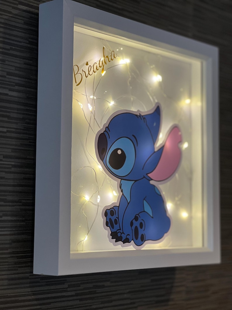 Personalised Stitch Box Light Enchanting Decor Ohana Birthday Christmas ...
