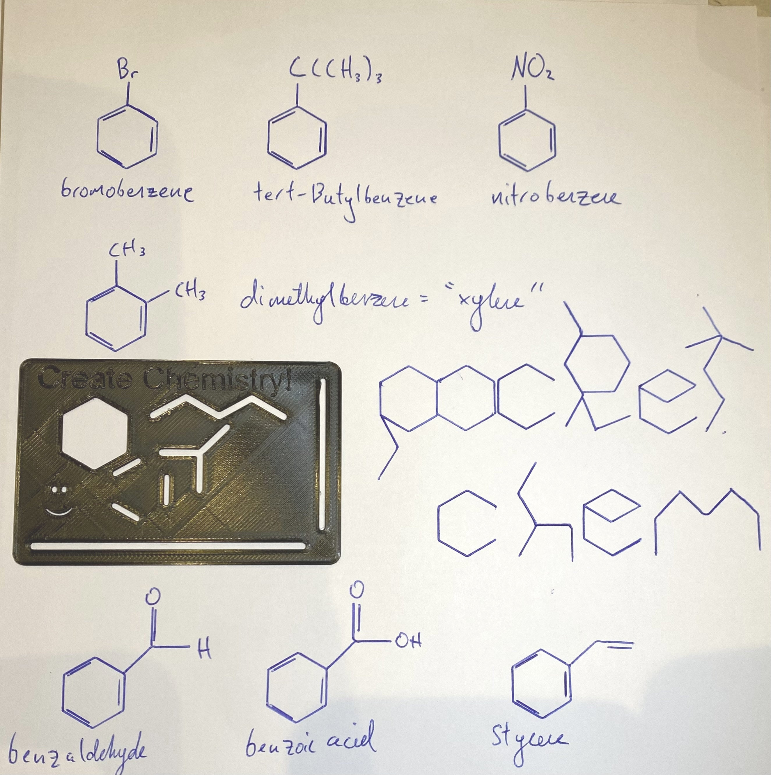 Stationery Organic Chemistry Card Stencil Template Draw Accurate ...