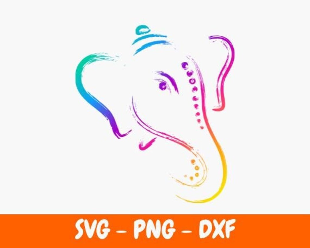 Shree Ganesh Lineart | SVG | PNG | DXF | Best for Print on Demand ...