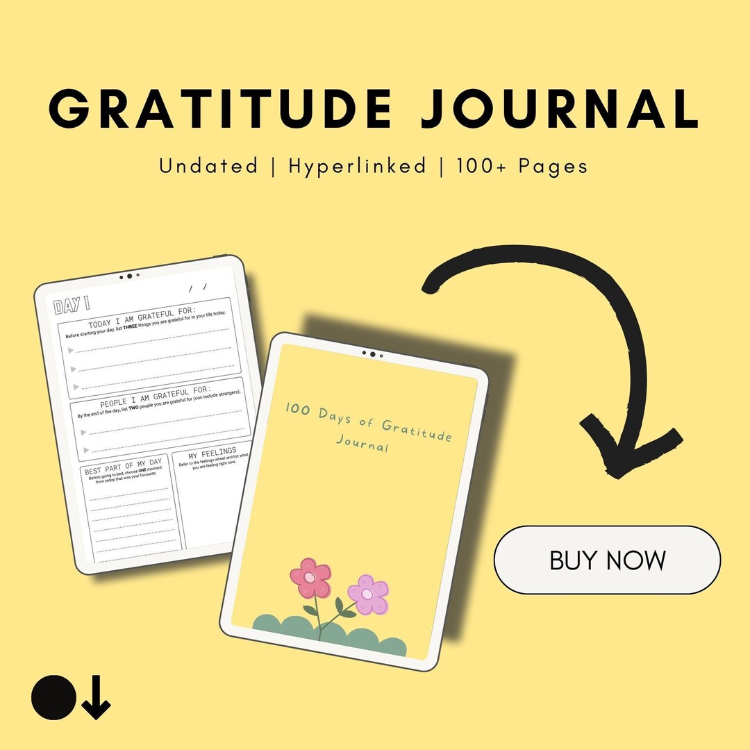 Digital 100 Days of Gratitude Journal Dotdown Iiqrahcreations - Etsy