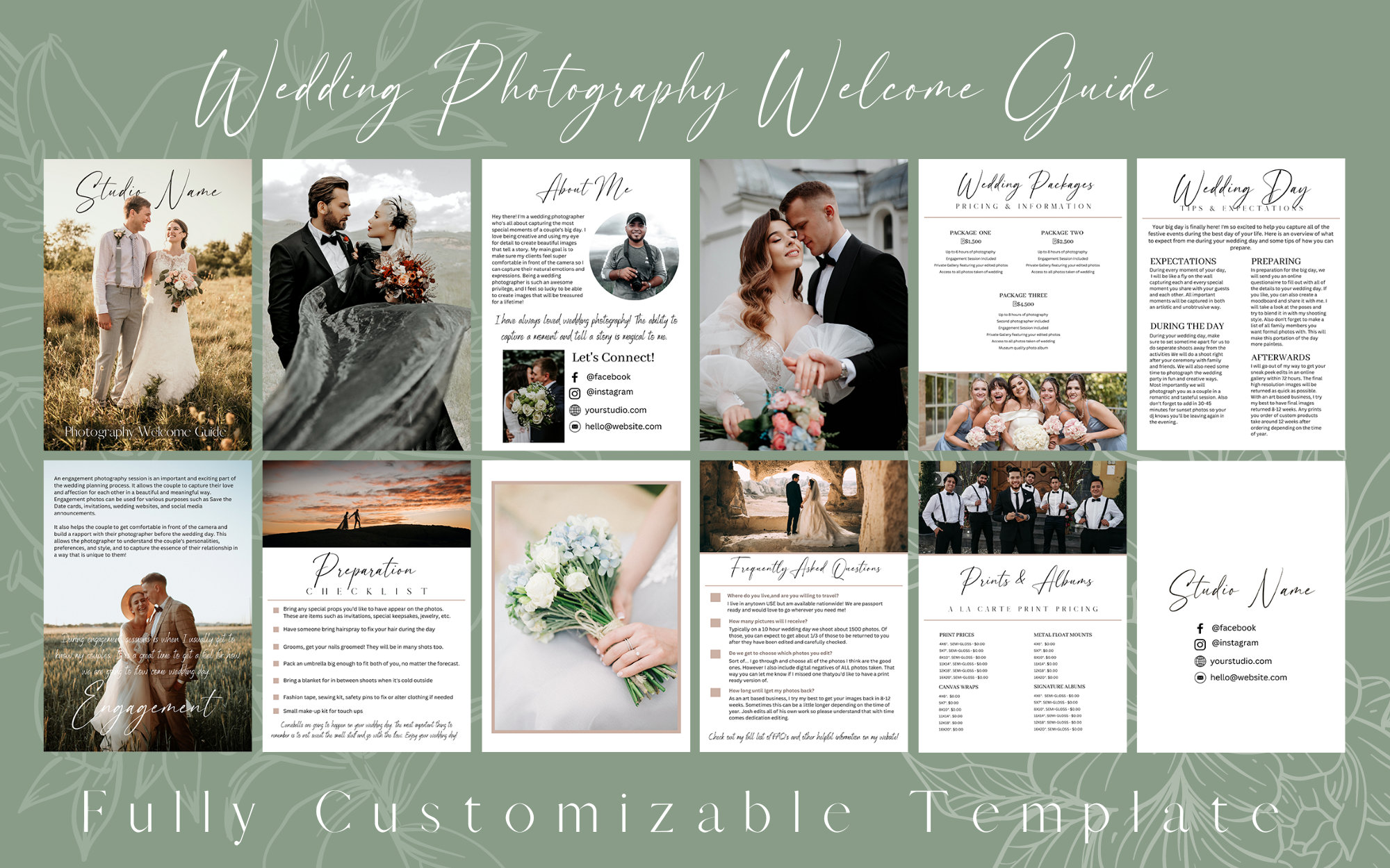 Wedding Photography Welcome Guide Wedding Pricing Guide - Etsy