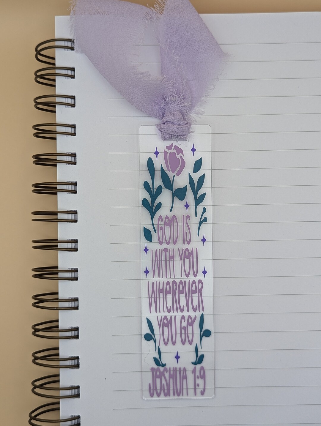 Joshua 1:9 Bookmark, God is With You, Acrylic Bookmark, Gift for Book ...