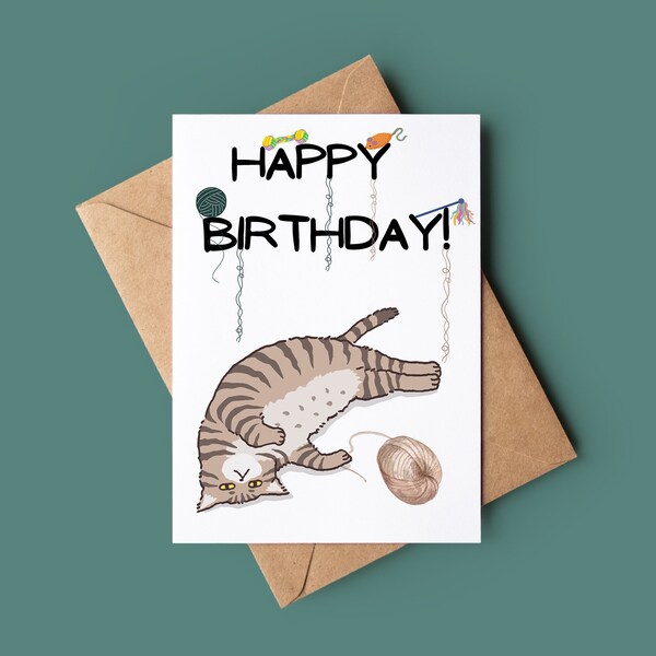 Bengal Cat Happy Birthday Card - Etsy