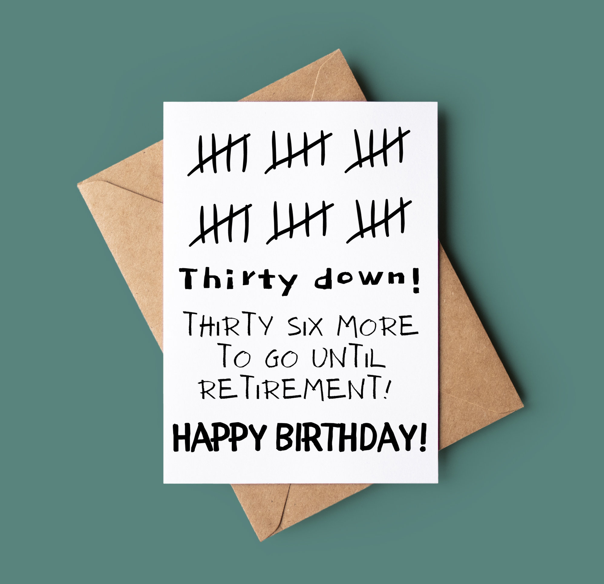 Rude Retirement Countdown Birthday Card Joke Birthday Card - Etsy