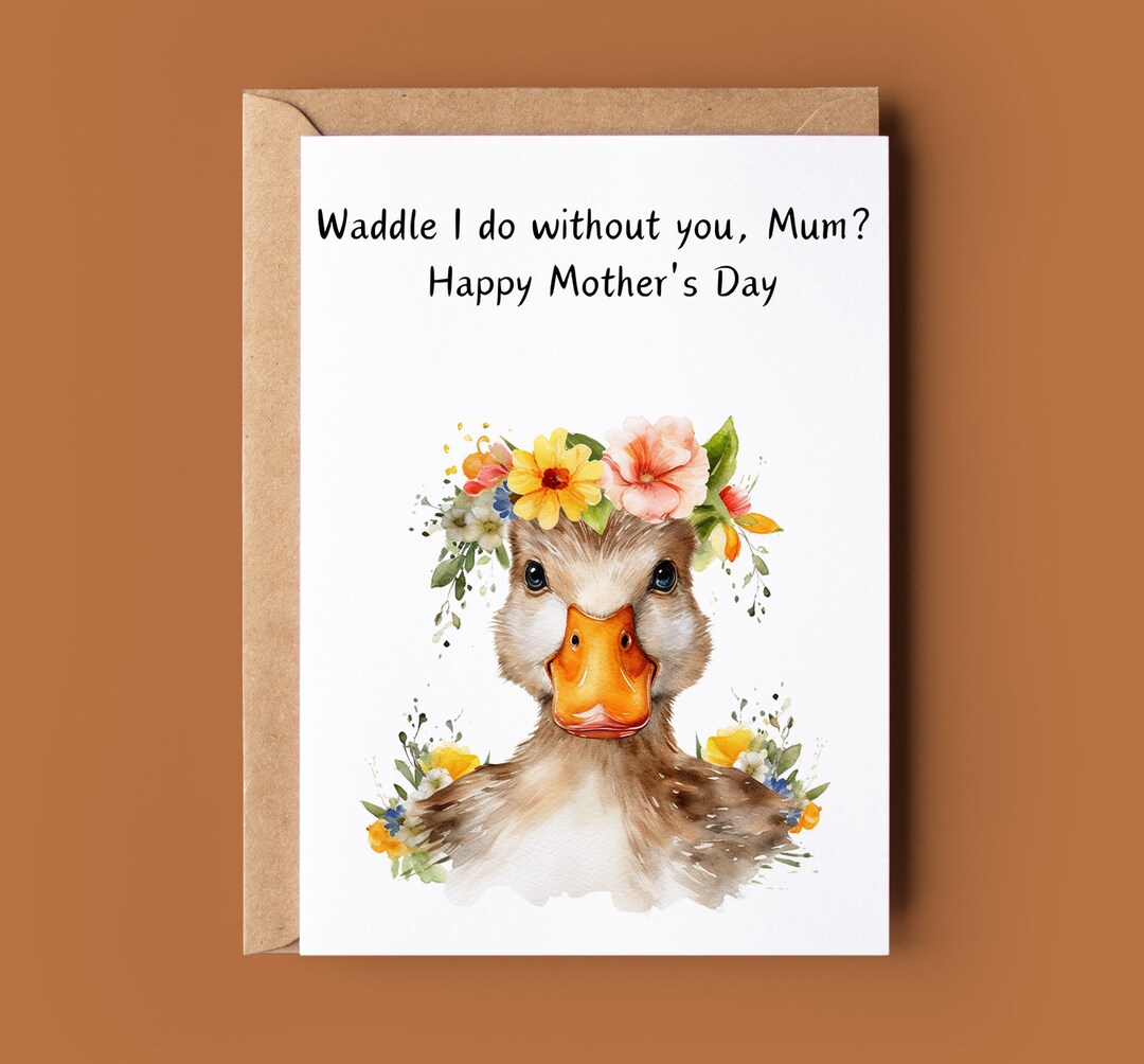 Happy Mothers Day Card - Funny Mothers Day Card - Card for Mum - Cute ...