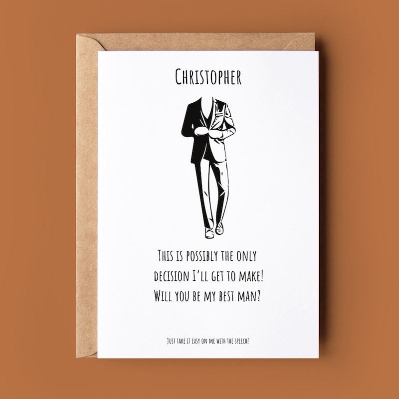 Best Man Card - Etsy UK