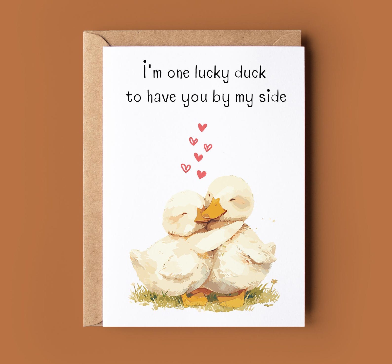 Happy Valentine's Day Card - Duck Pun Card - Romantic Valentines Card ...
