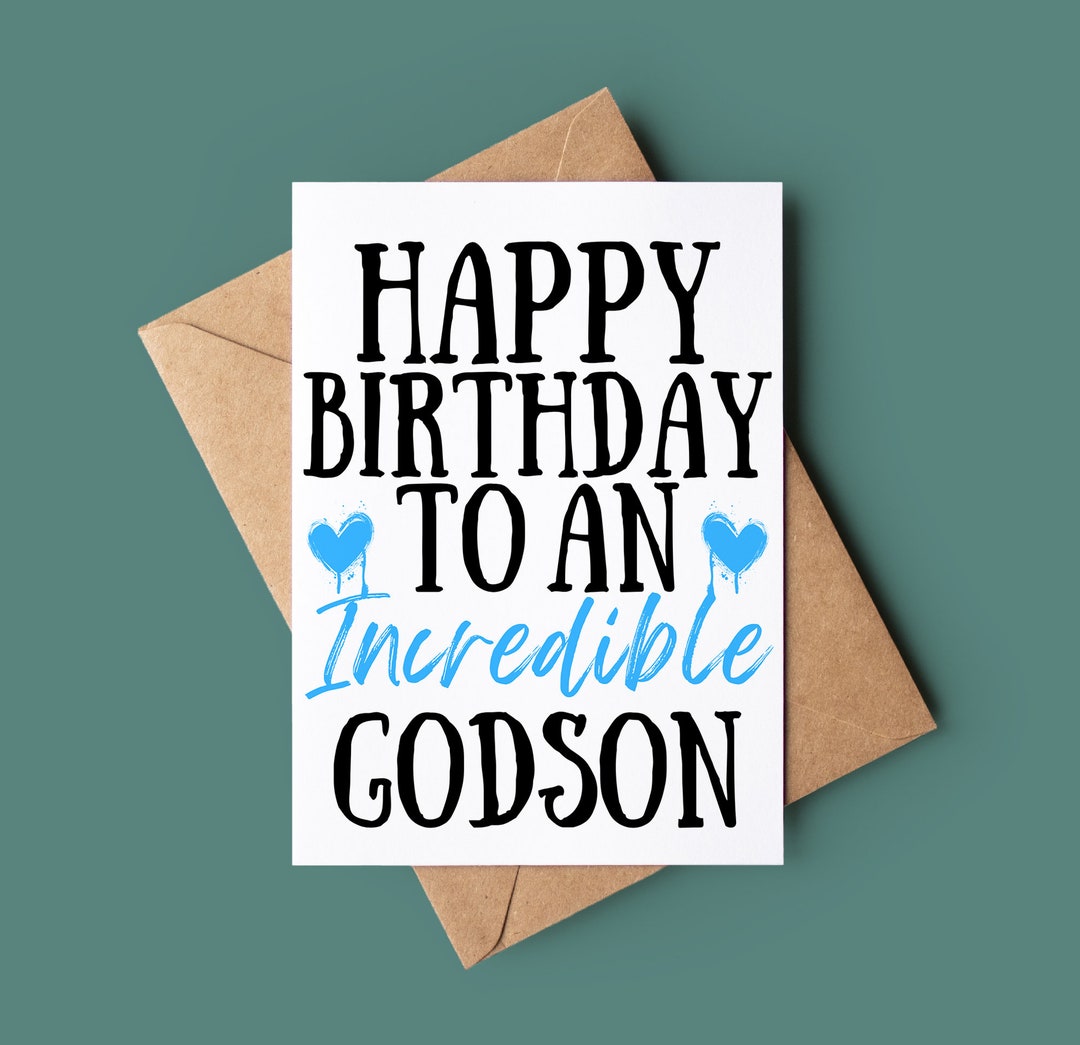 Awesome Godson Birthday Card Greetings Card for Godson - Etsy