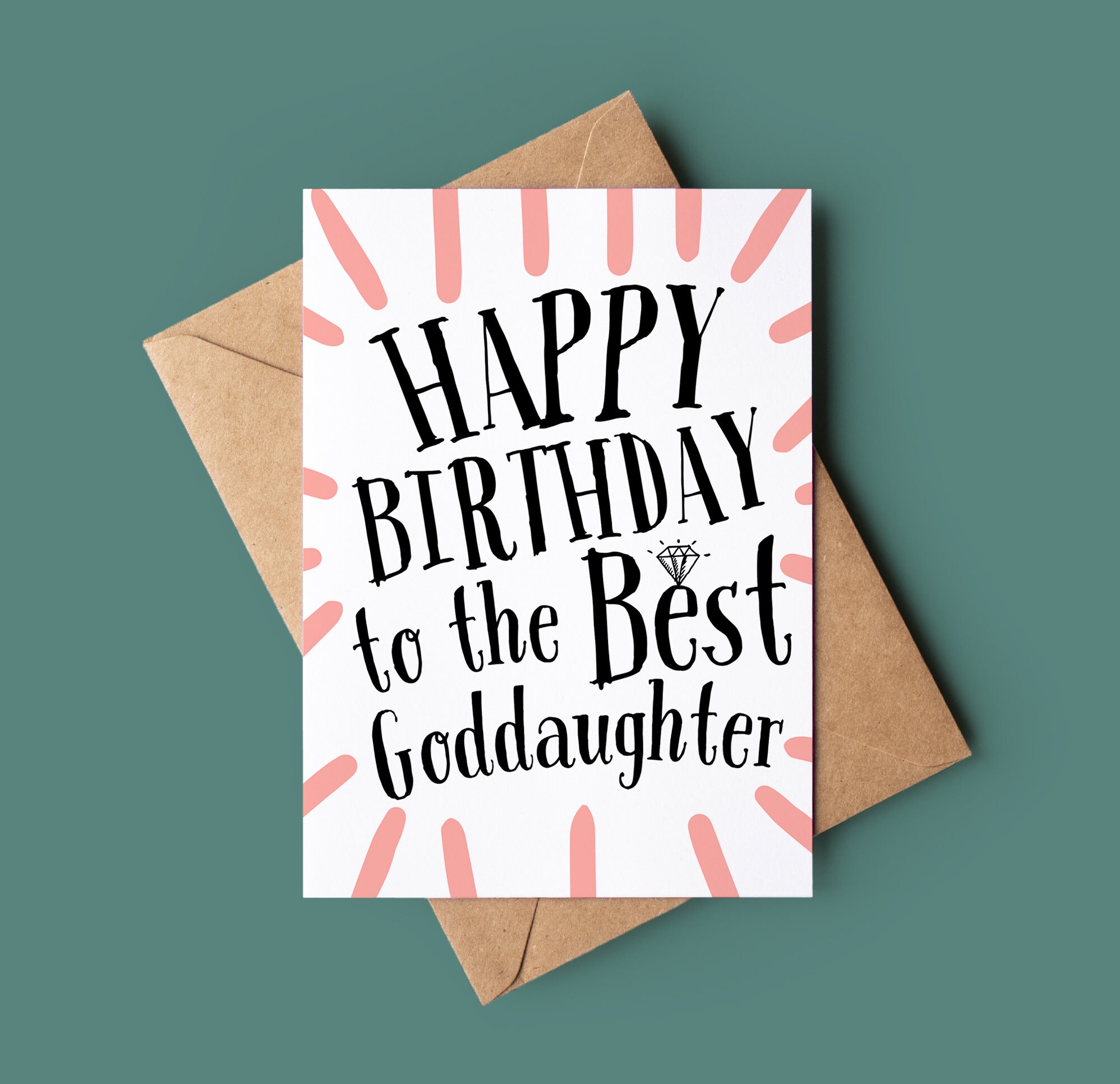 Best Goddaughter Birthday Card Greetings Card for - Etsy