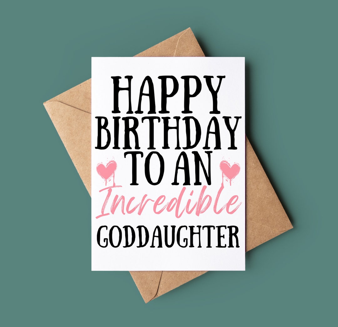 Incredible Goddaughter Birthday Card Greetings Card for - Etsy