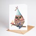 Owl Happy Birthday Card Funny Birthday Card Cute Owl Greetings Card ...