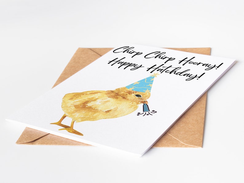 Happy Birthday Card - Funny Chirp Chirp Hooray Birthday Card - Chick ...