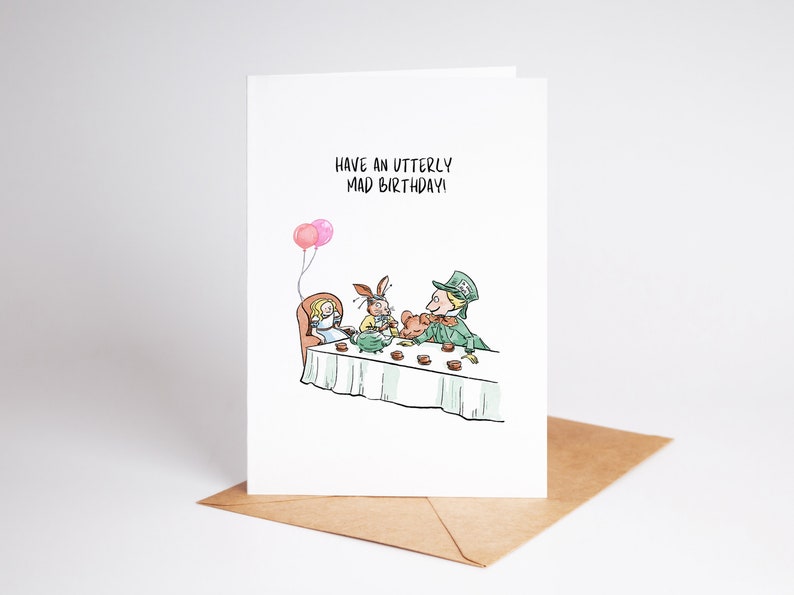 Happy Birthday Card Have an Utterly Mad Birthday Cute - Etsy