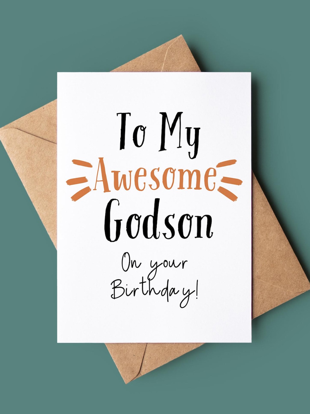 Awesome Godson Birthday Card - Greetings Card for Godson - Godson Happy ...