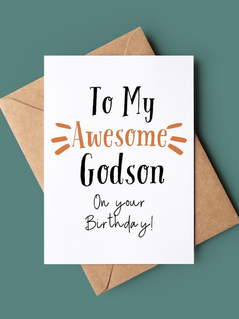 Awesome Godson Birthday Card - Greetings Card for Godson - Godson Happy ...