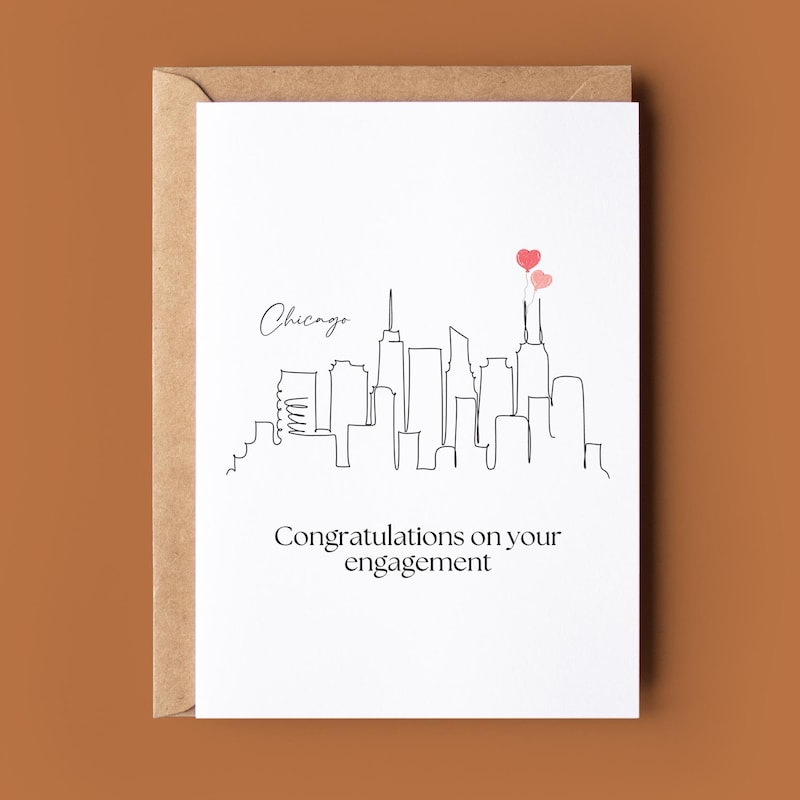 Chicago Card - Etsy