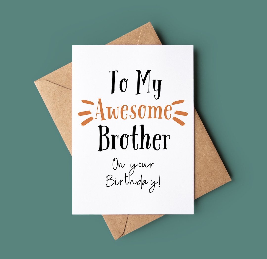Brother Happy Birthday Card - Brother Greetings Card - Birthday Card ...