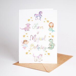 Have A Magical Birthday - Cute Birthday Card - Childs Birthday Card ...