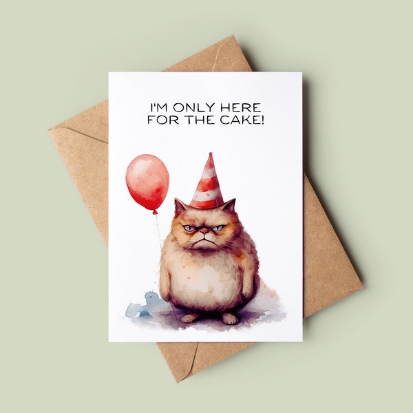 Grumpy Cat Card - Etsy