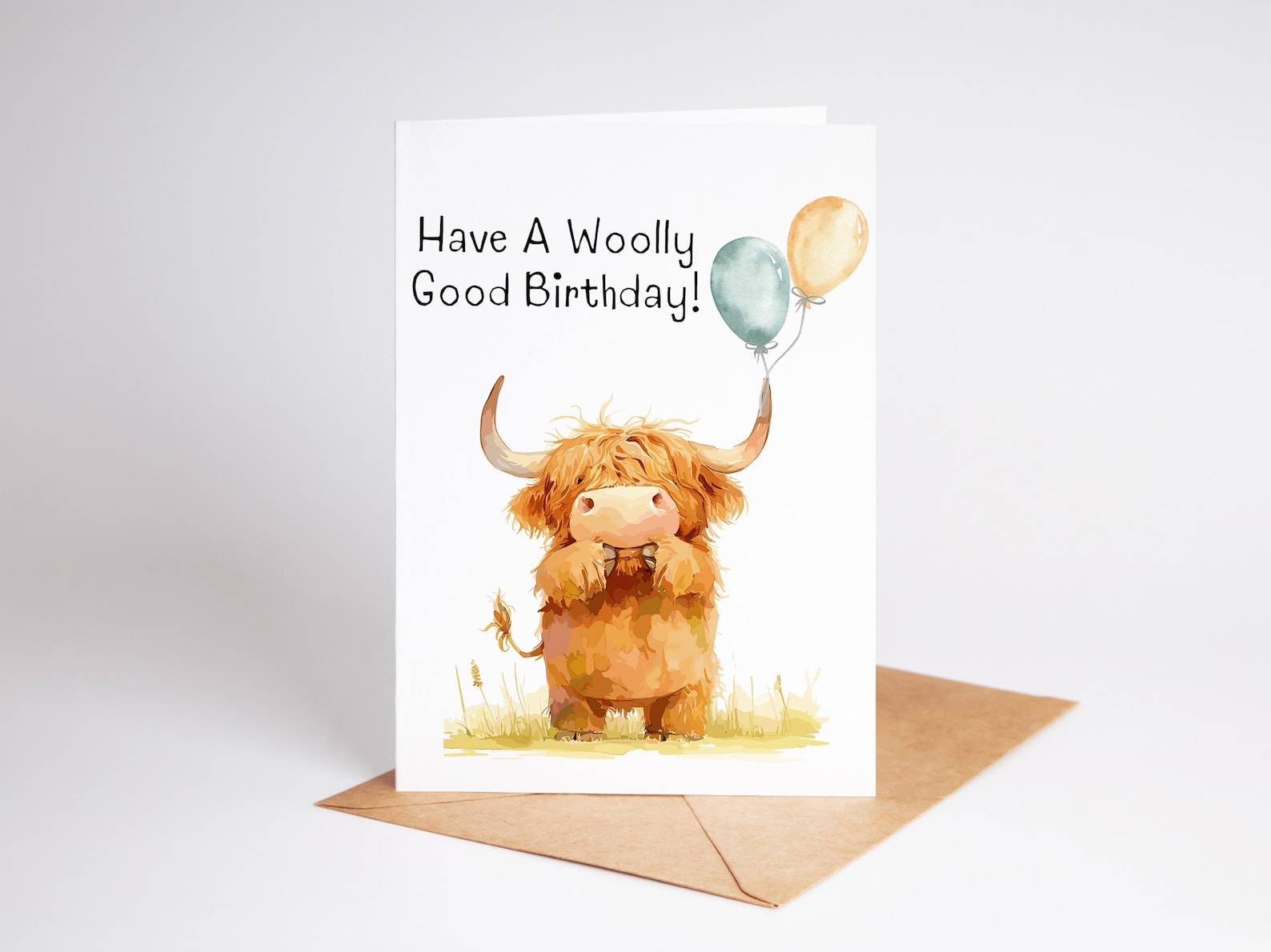 Happy Birthday Highland Cow Card Funny Bday Cow Card Highland Cow ...