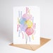 Colourful Balloon Happy Birthday Card - Balloons Birthday Card - Cute ...