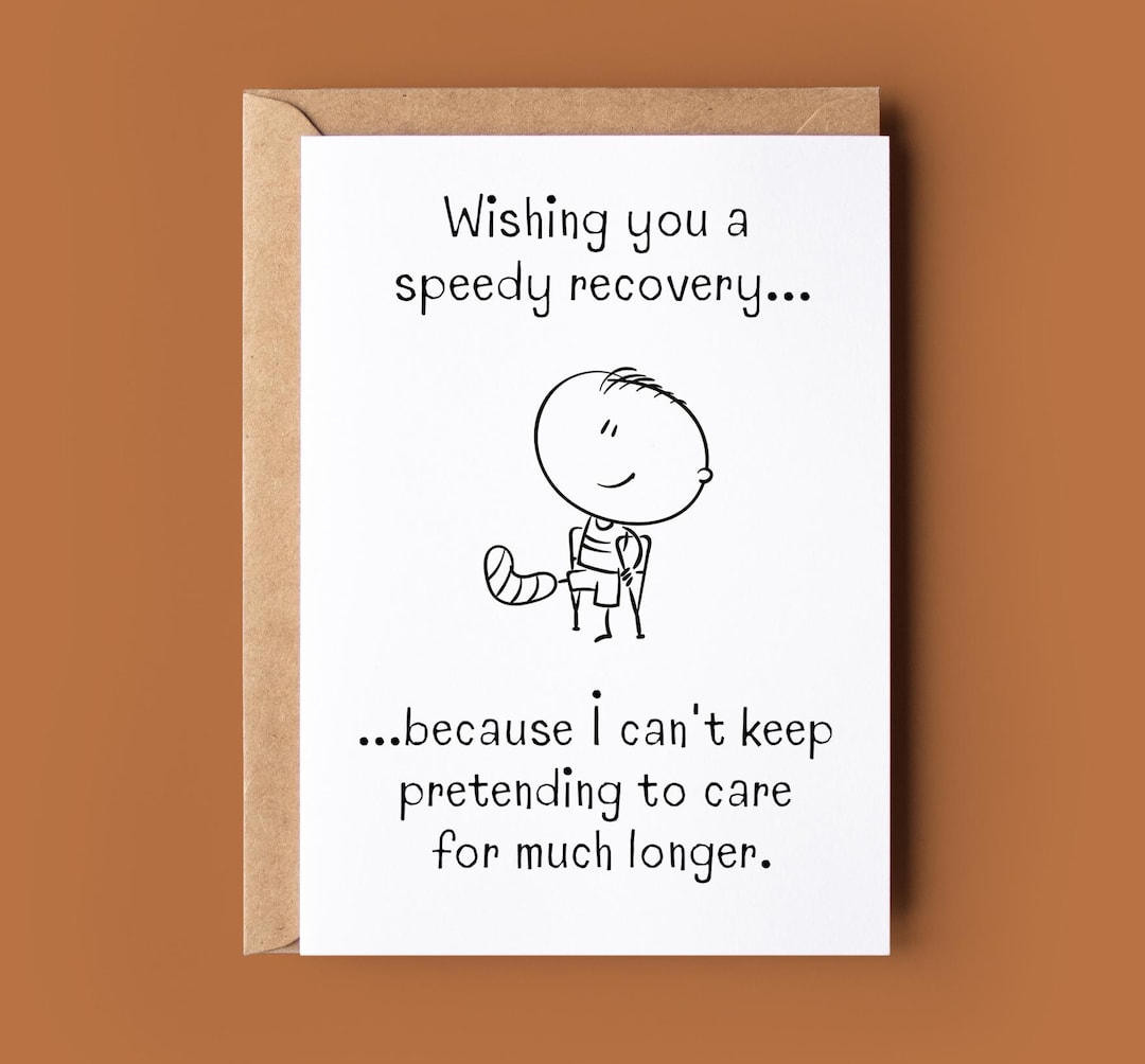 Funny Get Well Soon Card - Rude Get Well Soon Card - Stick Man ...