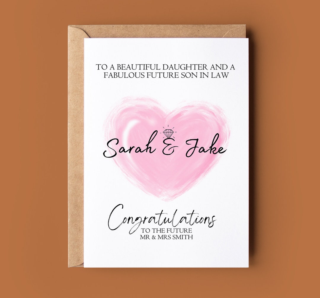 Happy Engagement Card - Daughter Engagement Card - Congratulations Card ...
