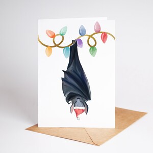 Christmas Bat Card - Merry Christmas Bat Card - Funny Xmas Card ...
