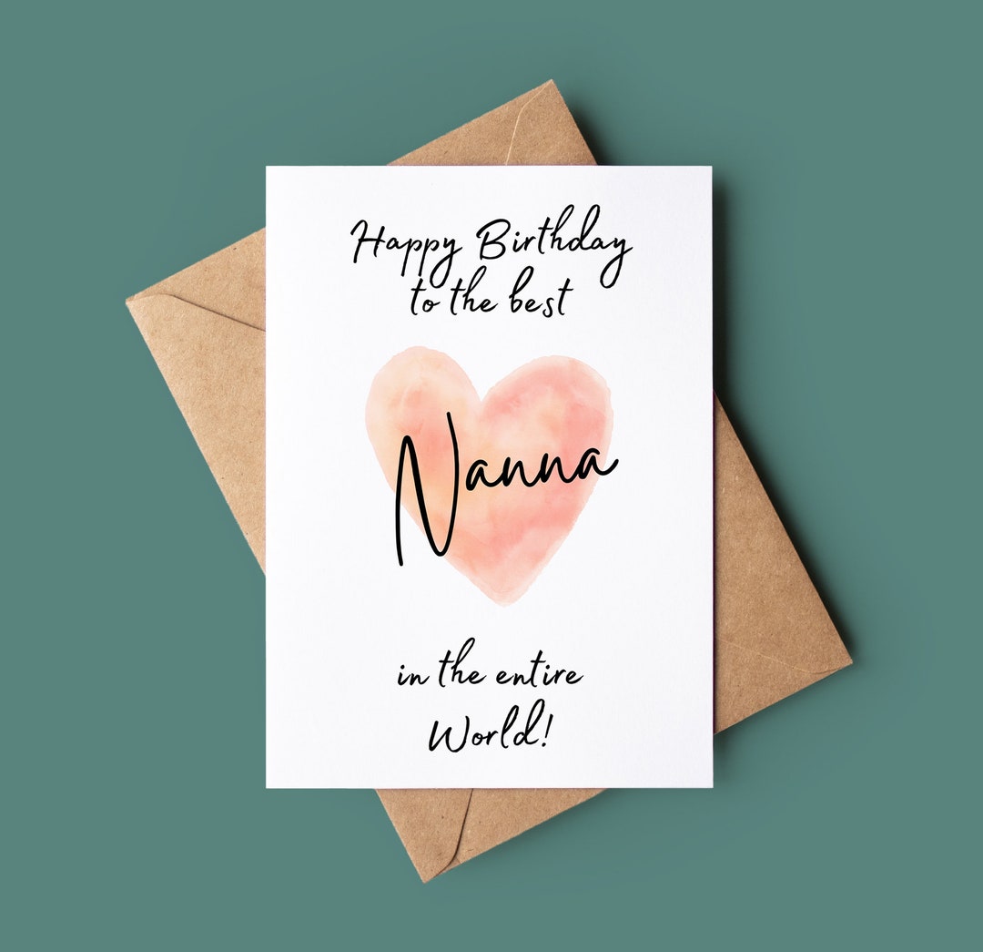 Cute Birthday Card for Nanna Personalised Grandma Birthday Card Nanny ...